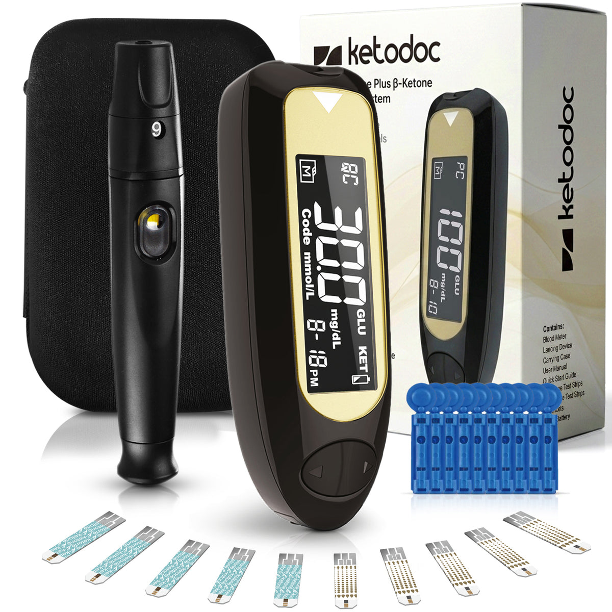 Ketodoc Ketone and Glucose Blood Meter Kit (Slim) | Ketodoc - Ketone ...